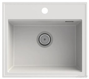 Gamma Modern 5055, 1-komorový granitový dřez 560x500x210 mm, bílá, GMA-ZM-55-WH