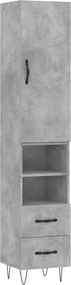 Skříň highboard betonově šedá 34,5x34x180 cm kompozitní dřevo 3198949