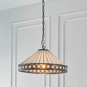 Endon 64147 - Lustr na řetězu Tiffany FARGO 1xE27/60W/230V pr. 50 cm