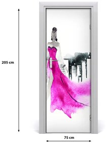 Samolepící fototapeta na dveře Ilustrace móda 75x205 cm