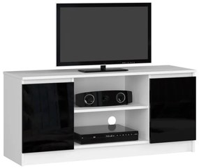 Stolek pod TV RTV 120 2D 1P černý, lesk