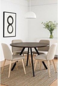 Kulatý jídelní stůl v dekoru ořechu ø 120 cm Rivo – Bonami Essentials