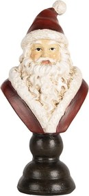 Červeno-bílá vánoční dekorace busta Santa - 7*5*15 cm