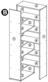 Variabilní regál Calvia, bílá