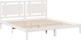 Prodloužený rám postele bez matrace bílý 200 x 210 cm masiv 3309194