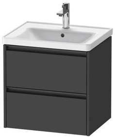 Duravit Ketho.2 - Umyvadlová skříňka 55x58x46 cm, 2 zásuvky, grafit mat K25281049490000