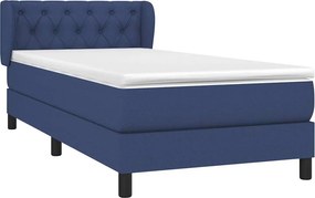 Box spring postel s matrací modrá 80x200 cm textil 3126443