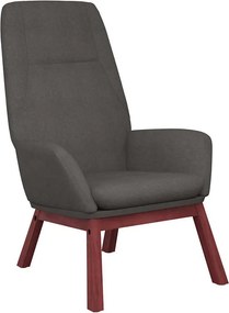Relaxační židle tmavě šedá textil 341384