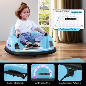 Costway Auto s pojízdným nárazníkem pro batolata 12 V Elektrické 360° Spin auto