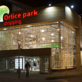 Easy Fix LED světelný závěs venkovní, 100 × 500 cm, teple bílá, 500 diod, bílý kabel, IP67, prodlužovací