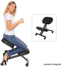 Ergonomická kľakačka, šedohnědá taupe / černá, RUFUS