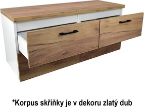 Comodo Koupelnová skříňka pod deskové umyvadlo Agria GO 120-HD - zlatý dub/zlatý dub