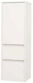 Mereo, Opto koupelnová skříňka vysoká 125 cm, levé otevírání, bílá CN914L
