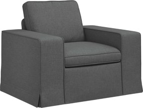 Set pohovek 2 ks Tmavě šedá textil 3407501