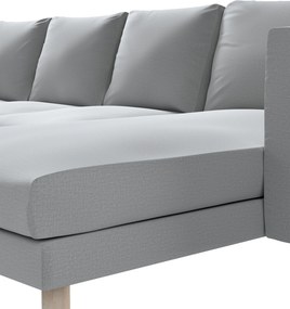 Potah na pohovku IKEA Norsborg 4-místná se šezlongem barva šedá látka sametová