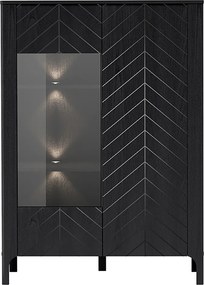 Vitrína MALUMI MM-3 | s policemi | 103 cm | černá