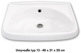 ARTTEC Umyvadla Umyvadla typ: Umyvadlo typ 13 - 48 x 31 x 20 cm