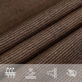 Plachta proti slunci 160 g/m² hnědá 2 x 5 m HDPE 311781