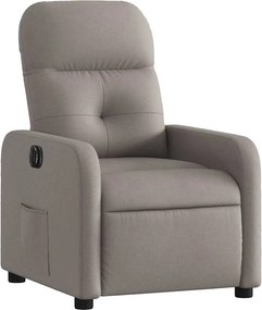 Elektrické polohovací křeslo taupe textil 3206784