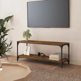 vidaXL TV skříňka 100 x 33 x 41 cm kompozitní dřevo a ocel [819347] Barva: šedá sonoma