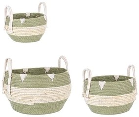 BIZZOTTO set 3 zelených odkládacích košů THELMA M 0411292