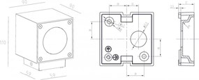 IMPR 730380 Venkovní nástěnné svítidlo Cubodo bílá - DEKOLIGHT