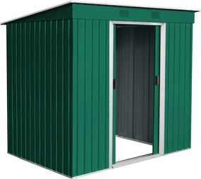 Zahradní domek BestBerg ZD-67GRW / 4,3 m² / 197 × 217 × 202 cm / zelená/bílá