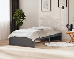 vidaXL Rám postele masivní dřevo 100 x 200 cm [814942] Barva: Šedá