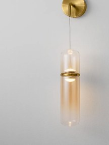 Skleněné LED stmívatelné nástěnné svítidlo ve zlaté barvě Norma – Nova Luce
