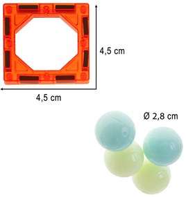 Creative Corner Svítící magnetická kuličková dráha 49 prvků