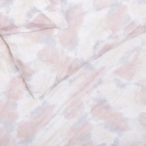 SCANquilt povlečení JERSEY peří smetanovobéžová 140 x 200/70 x 90 cm