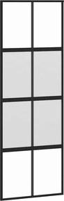 Posuvné dveře se sadou kování černé 76x205 cm Tvrzené sklo 3375892