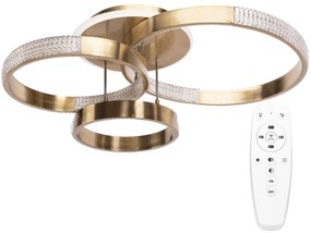 Toolight Toolight, LED stropní svítidlo 68x40cm, 42W, 4000K, 3000lm + dálkové ovládání, G004-C, zlatá matná, OSW-09745