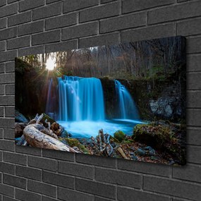 Obraz na plátně Slunce Vodopád Příroda 140x70 cm