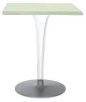 TopTop Melamine čtvercový  60x60 cm kulatá noha, kulatý podstavec zelená Kartell