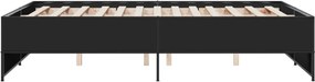 Rám postele černý 120 x 190 cm kompozitní dřevo a kov 3279907