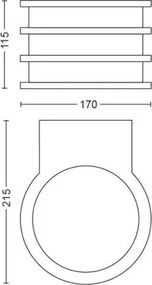 PH 17401/93/P0 Hue White Venkovní nástěnné svítidlo Philips Lucca 17401/93/P0 antracitové, 2700K - PHILIPS HUE (915005561201)