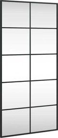 vidaXL Nástěnné zrcadlo černé 50 x 100 cm obdélník železo [358649]