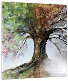 Obraz - Strom čtyř ročních období (30x30 cm)