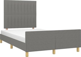 Rám postele bez matrací tmavě šedá 120x190 cm textil 3270528
