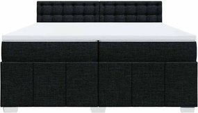 Box spring postel s matrací černá 200x200 cm textil 3289491