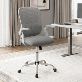 Costway Ergonomická kancelářská židle se sklopnými područkami a počítačovou