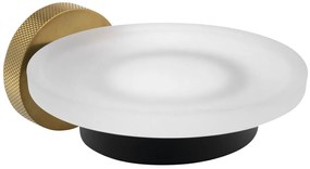 Sapho Sapho, LARISSA mýdlenka, mléčné sklo, černá/zlato mat, WS002BG