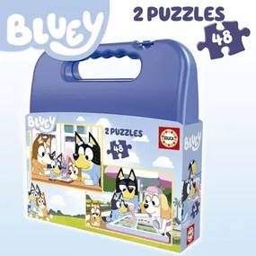 EDUCA Puzzle v kufříku Bluey 2v1 / (48 dílků)