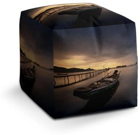 Sablio Taburet Cube Loďka na jezeře 2: 40x40x40 cm
