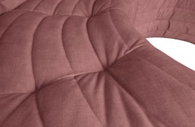 Rohová sedací souprava bag 200 cm samet růžová MUZZA