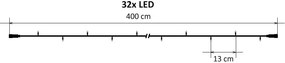 LED světelný řetěz Hobby Line, 4 m, barevný, 32 diod