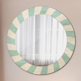 Kulaté dekorativní zrcadlo Retro pastelový vzor fi 60 cm