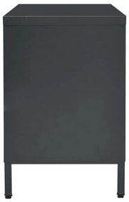 TV stolek Sylane - ocel a sklo - 105 x 35 x 52 cm | antracitový