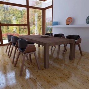 Jídelní židle 6 ks ohýbané dřevo a umělá kůže 270552